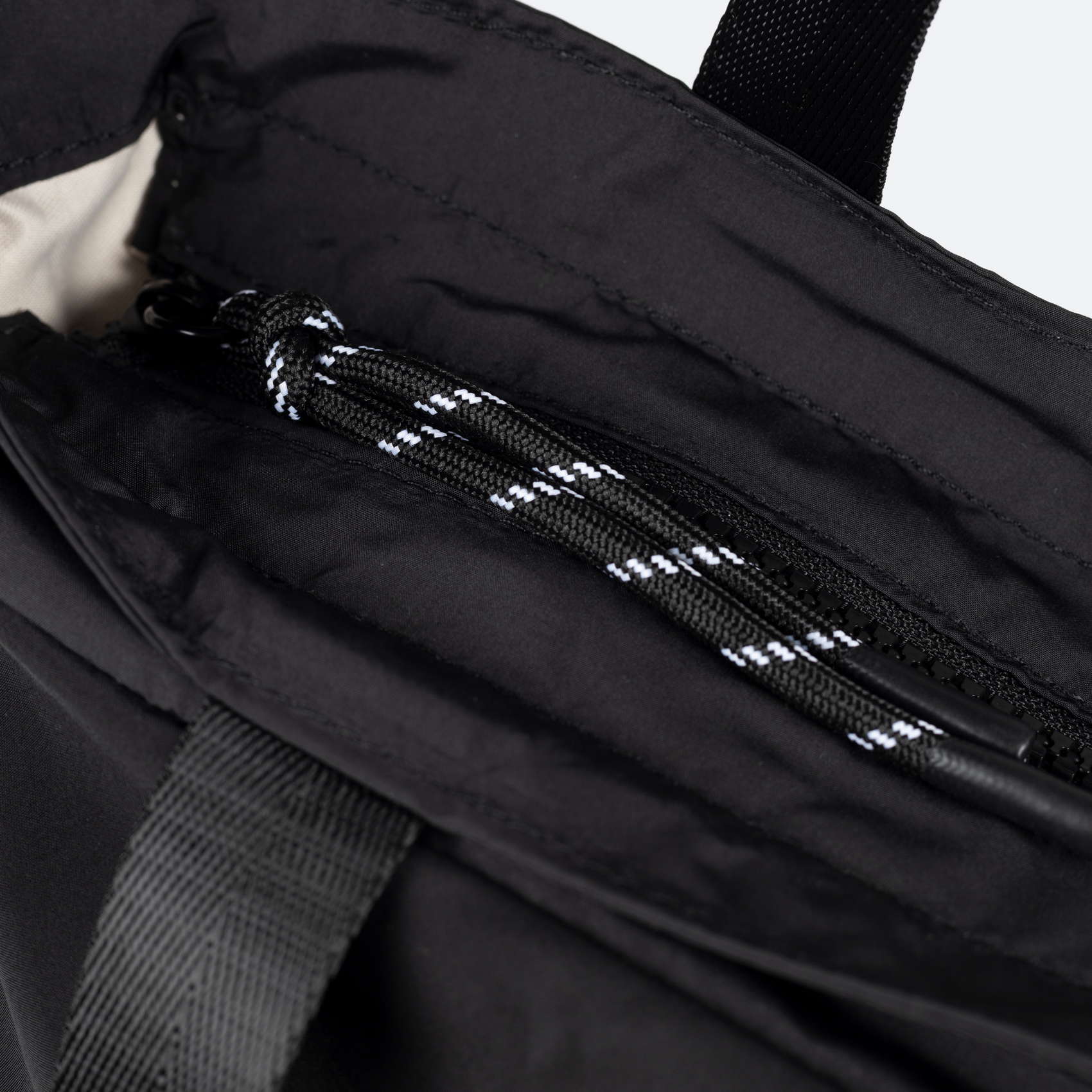 2-in-1 Black Nylon Tote and Backpack | TOTE BACKPACK. SHALLOW.