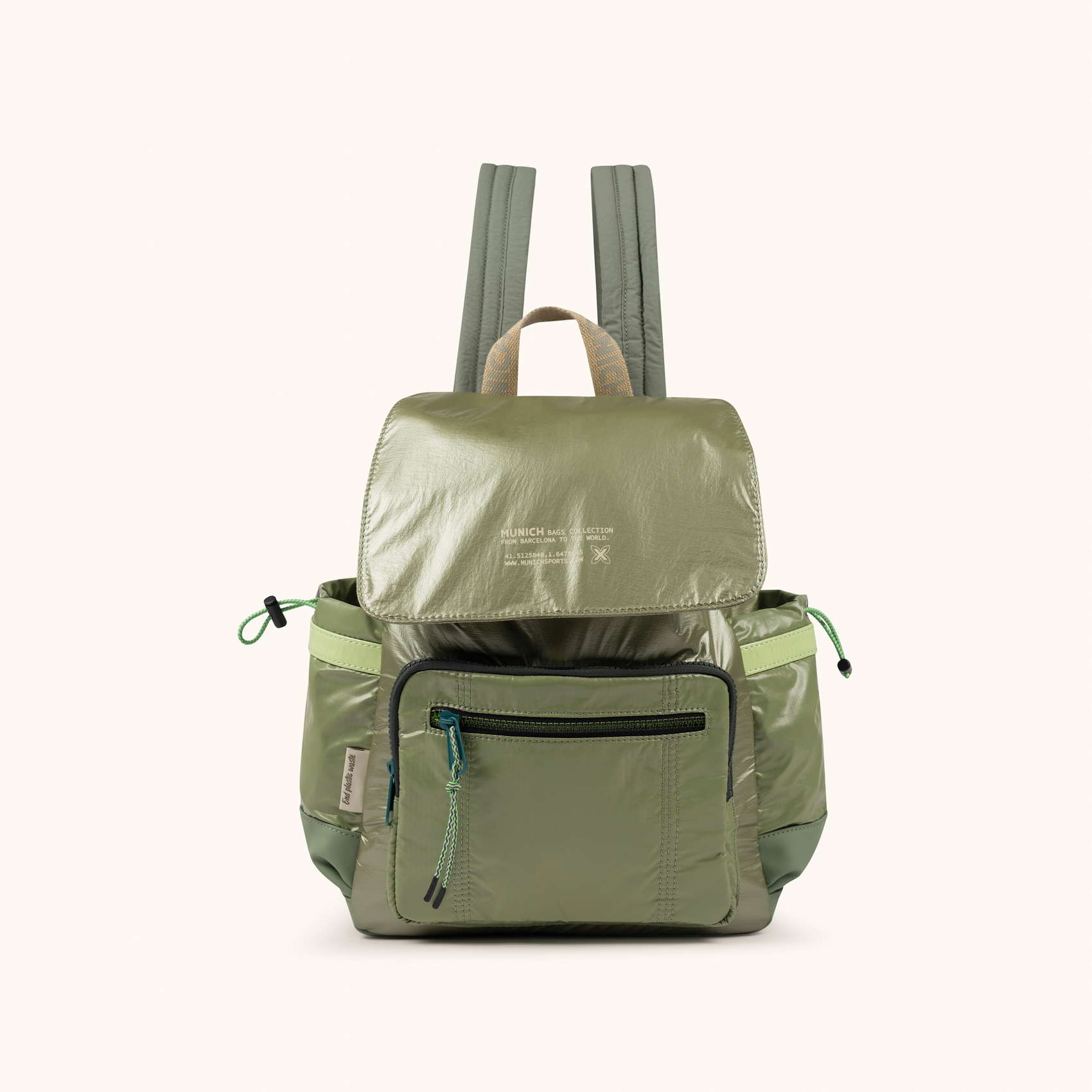 Unisex Khaki Technical 15.6" Laptop Backpack | DEEP RECYCLED BACKPACK KHAKI