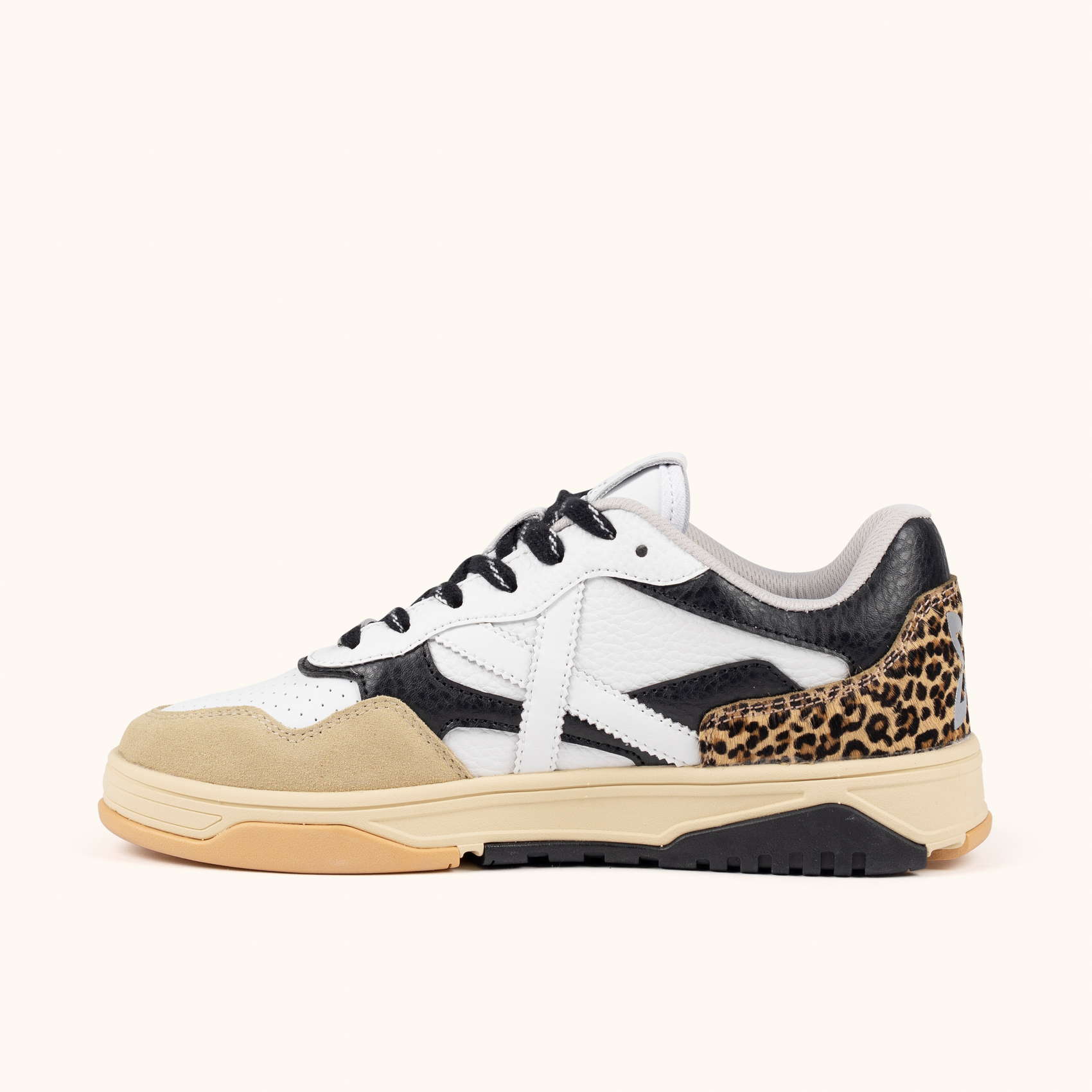 Sneakers Retro tenis y skate Blanco y Animal Print | MUNICH TENNEZ WMN 02