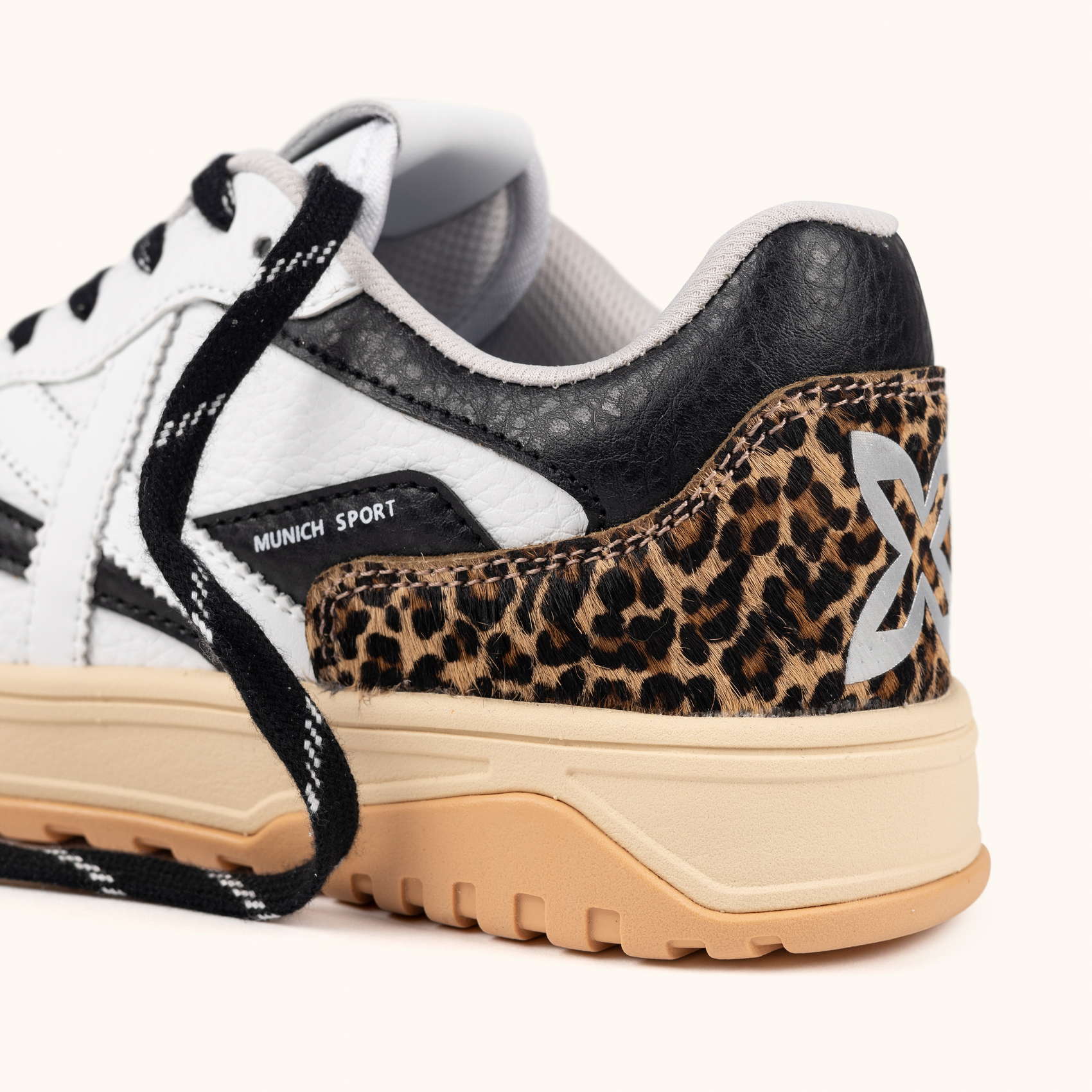 Sneakers Retro tenis y skate Blanco y Animal Print | MUNICH TENNEZ WMN 02