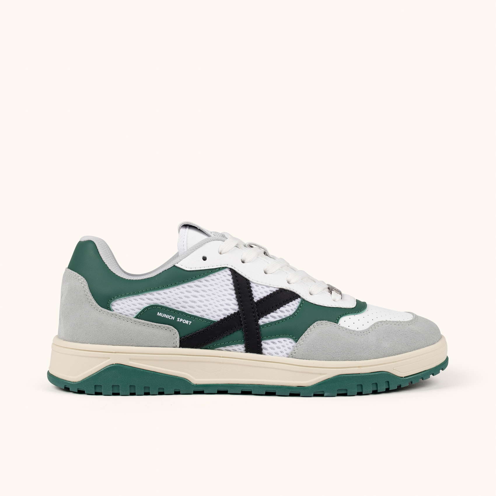 Sneakers Retro Tenis y Skate Blanco y Verde | MUNICH TENNEZ 05