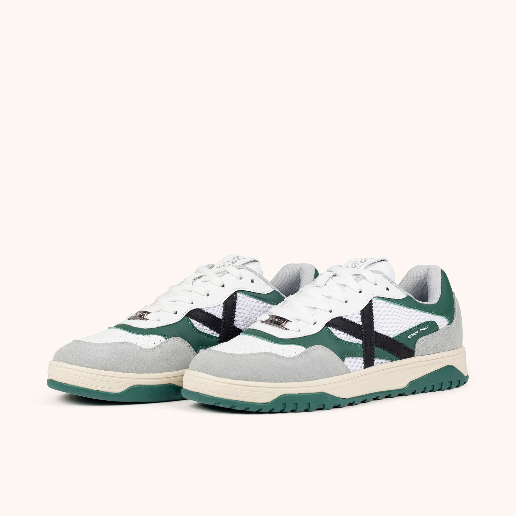 Sneakers Retro Tenis y Skate Blanco y Verde | MUNICH TENNEZ 05